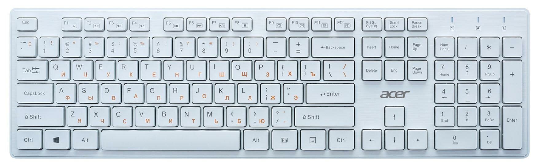 Клавиатура ACER OKW123, белый