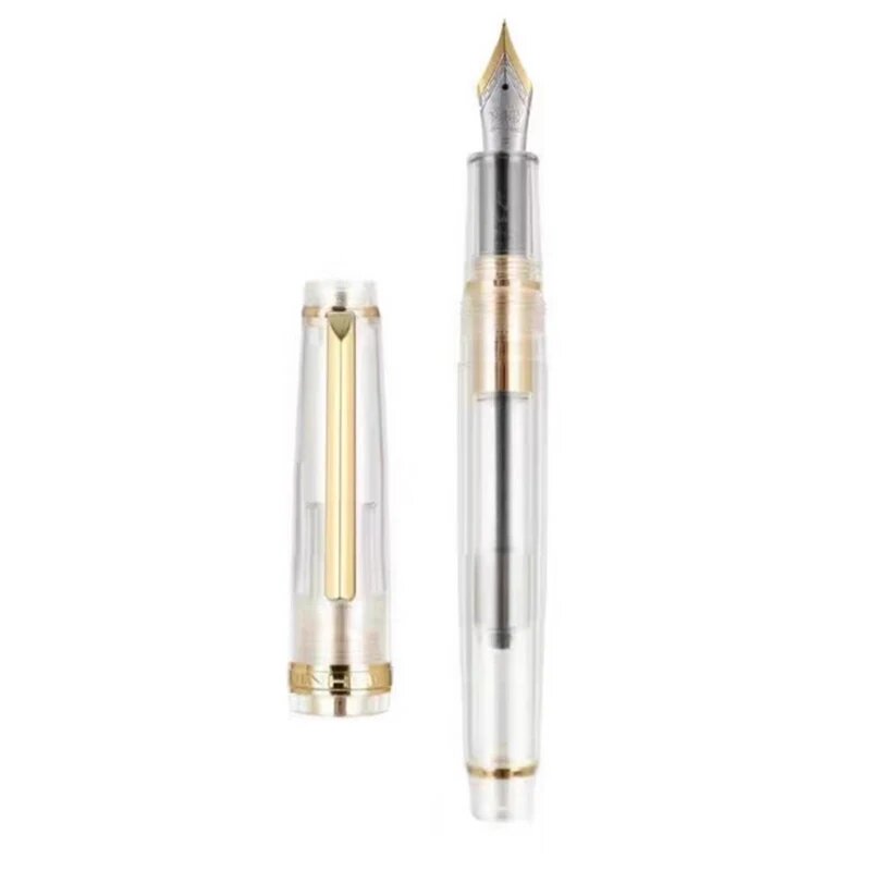 Перьевая ручка JINHAO 82 прозрачная ЭФ, lucency white golden