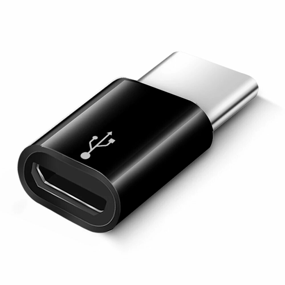 Адаптер USB Type-C на Micro USB черный
