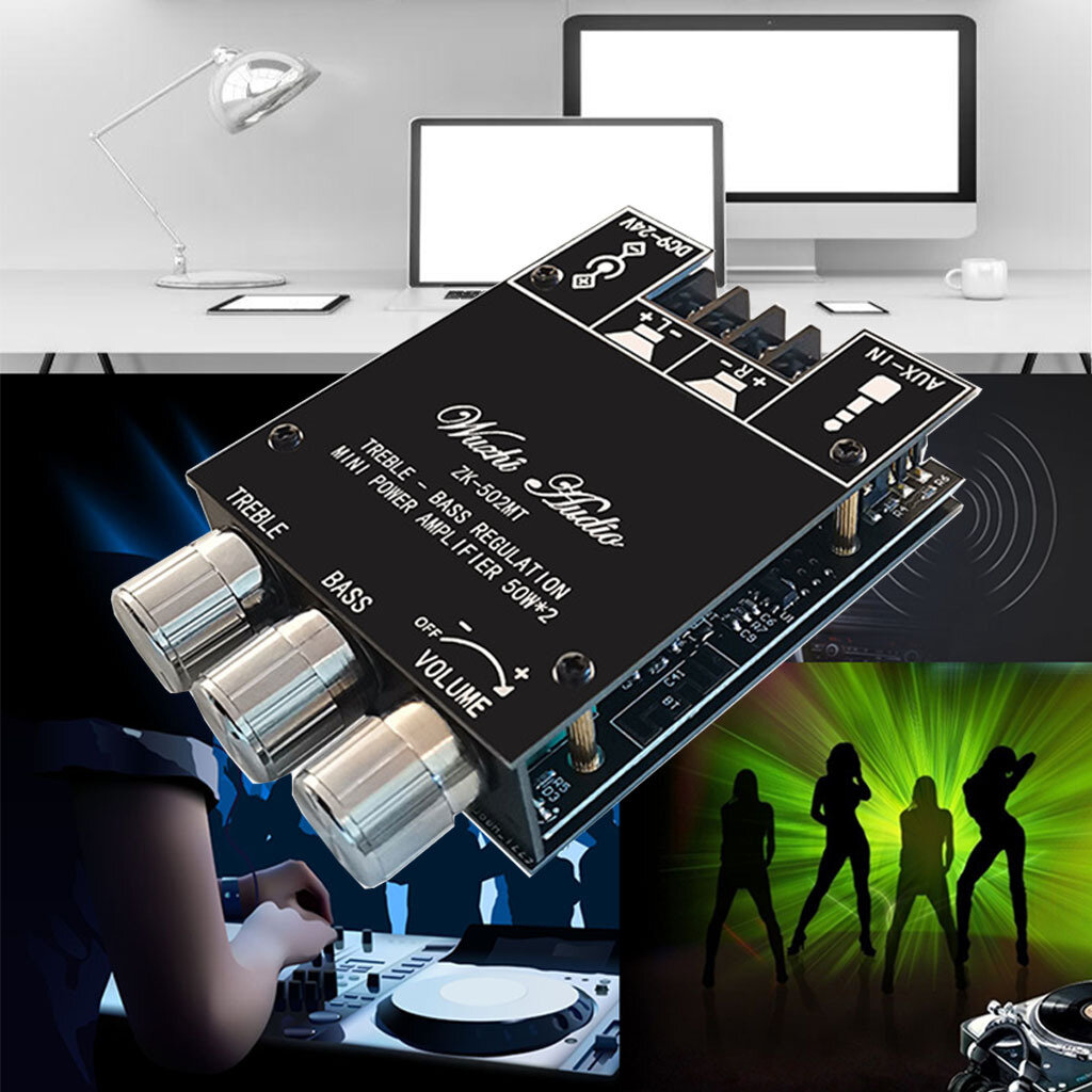 Принадлежности для инструментов, Модуль усилителя мощности с регулировкой высоких и низких частот ZK 502MT