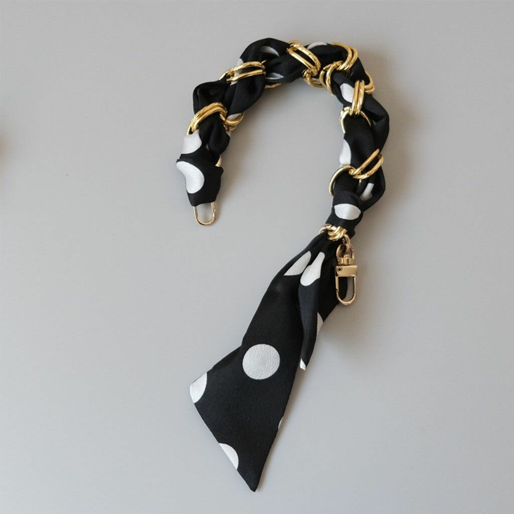 Элегантный шелковый шарф, металлический кошелек с ручкой, ремень для сумочки, сменный аксессуар