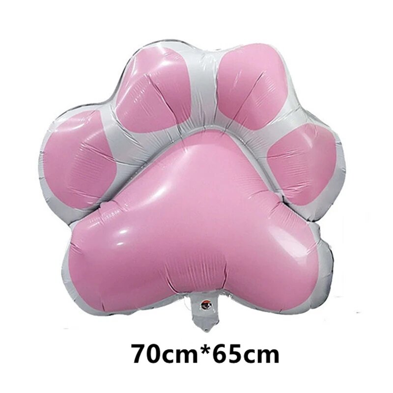 Воздушные шары из фольги «Let's Pawty», розовые, черные, для собак, кошек, животных, лап питомцев, латексные, для дня рождения, детской вечеринки