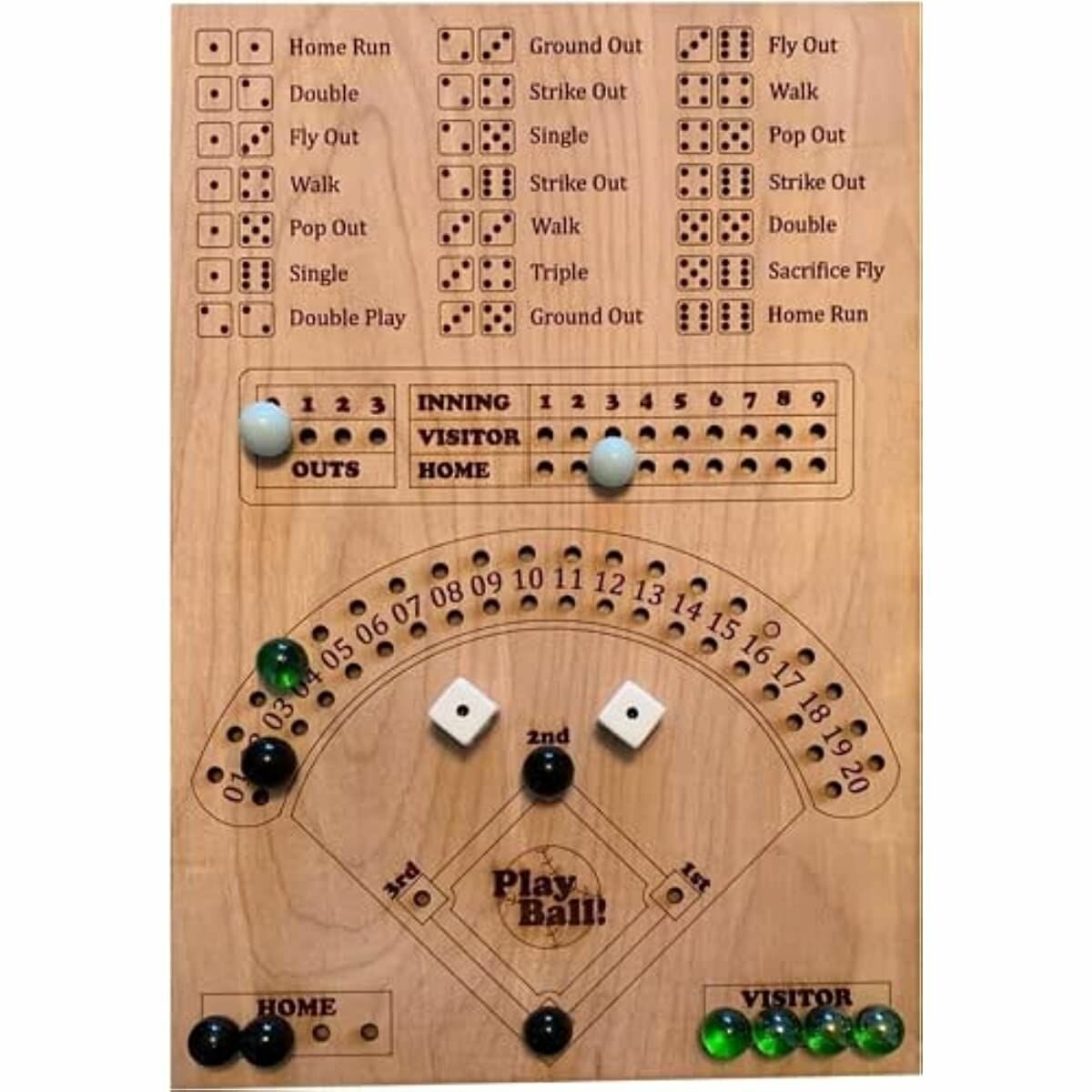 Настольная игра в бейсбольные кости, подарок, забавная бейсбольная доска, подходит для семейных вечеринок и праздничных посиделок