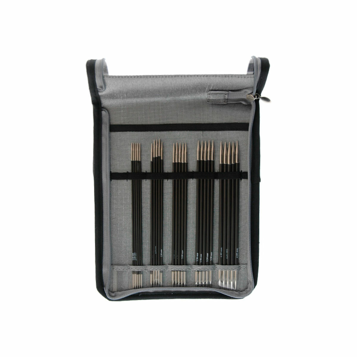 Набор спиц чулочных длиной 15см "Karbonz", 5 размеров, KnitPro, 41614