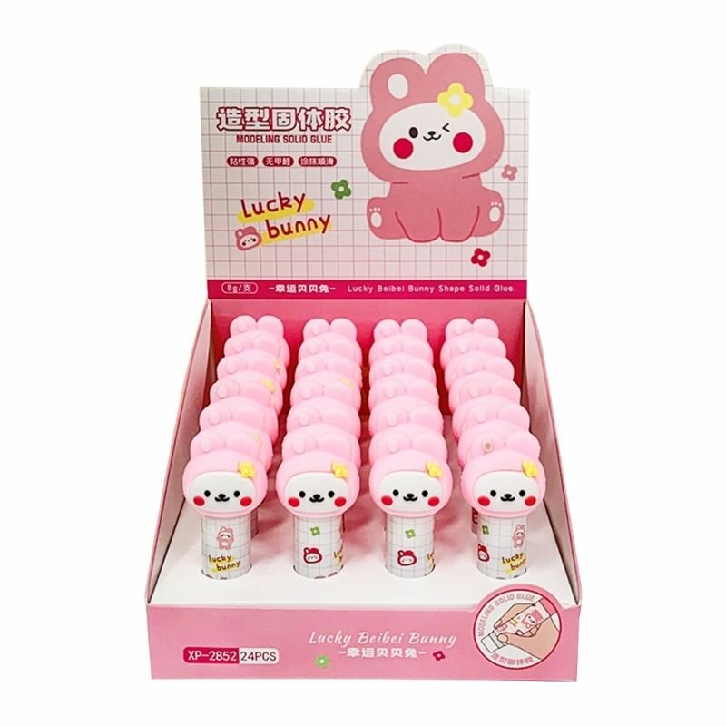 Клей-карандаши, милый мультяшный пластик, твердая палочка высокой вязкости для детей, студентов, офисные канцелярские принадлежности, подарок