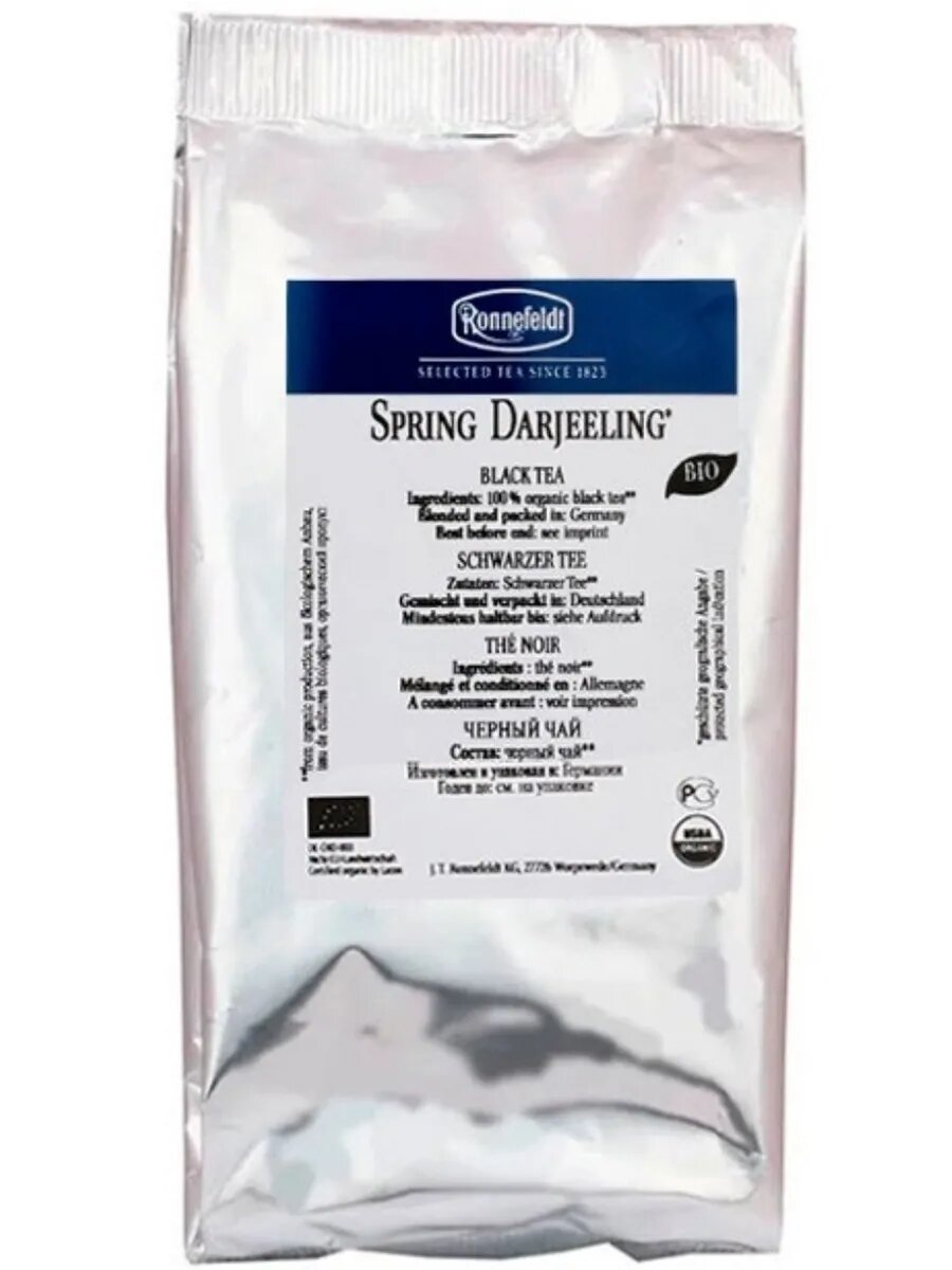 Чай RONNEFELDT Spring Darjeeling, черный, крупнолистовой, вакуумный, 250г