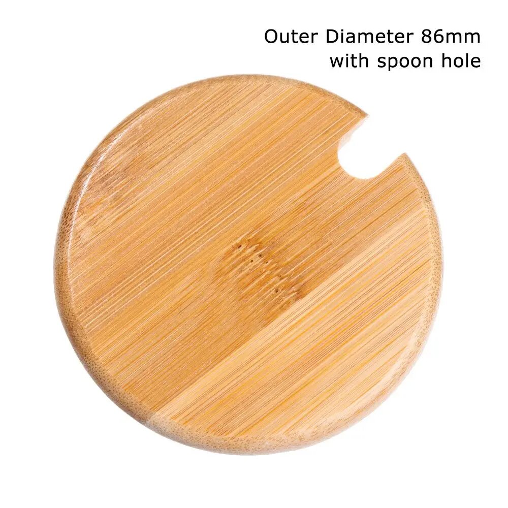 Деревянные крышки с отверстием для ложки