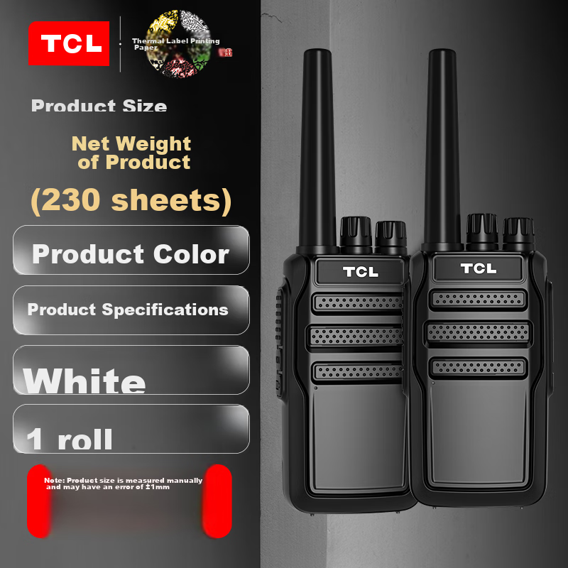 TCL [Dual Pack] HT8 Walkie-Talkie, Long Standby Time, High Power Long-Range, Professional Commercial And Civilian Use for Hotels, KTV, Office, Construction Sites, Outdoor Wireless Handheld Radio