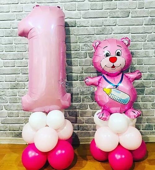 Композиция из шаров с цифрами "Набор №8" Девочка