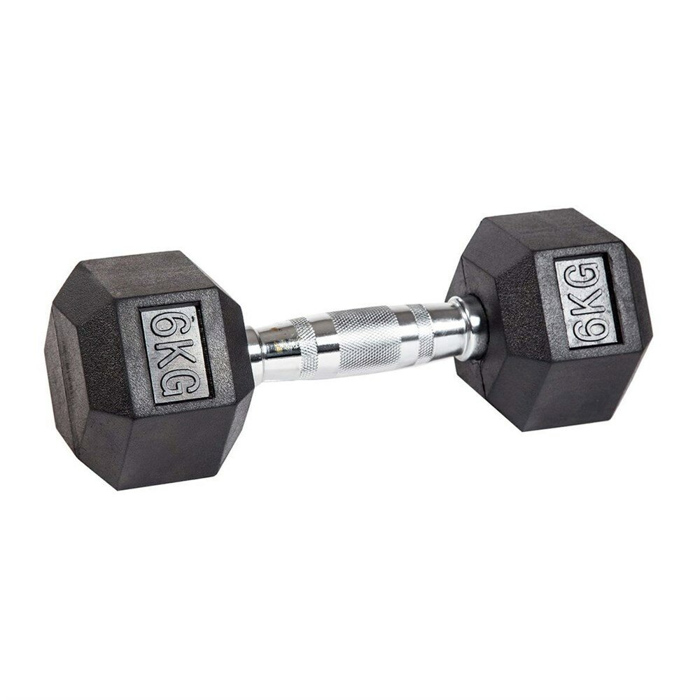 PROFI-FIT Гантель гексагональная обрезиненная PROFI-FIT 6 кг