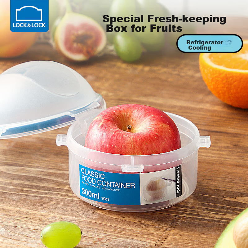 Lock & Lock Children's Fruit Box, Portable Mini Food Storage Container, Elementary School Student-Specific Snack Box, Plastic Sealed Small Food Container