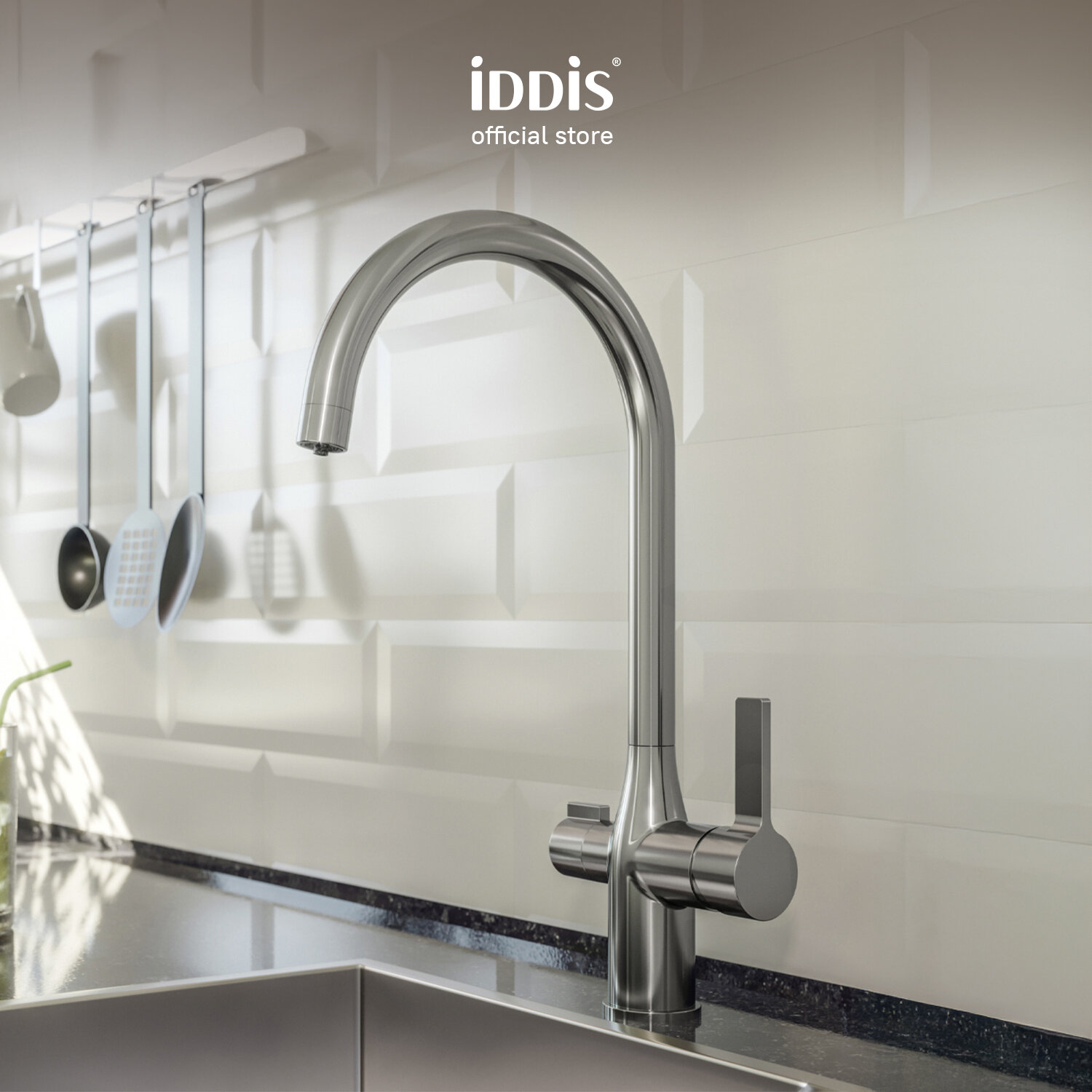Смеситель для кухни с каналом для фильтрованной воды IDDIS Pure PURBNFJi05 сатин