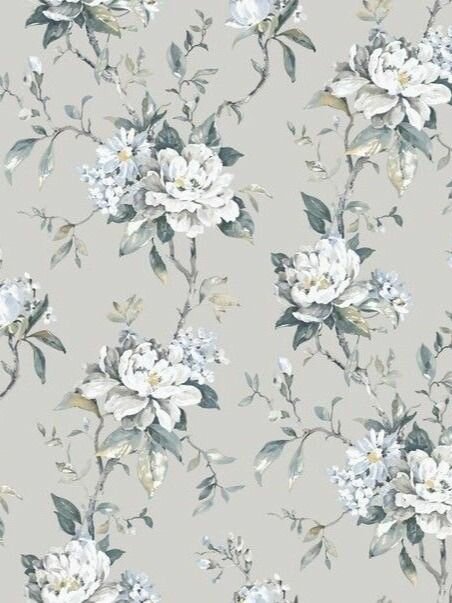 Обои винил горячего тиснения, цветочный рисунок в трендовых колористиках, моющиеся на флизелиновой основе Marvig Flora 1.06м х 10.05м, цвет серый 00097540