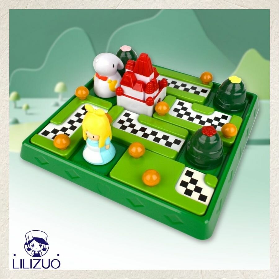 Настольная игра головоломка лабиринт алиса В сказочном королевстве развивающая игрушка пазл с 3D фигурками для мальчиков и девочек от 3 лет