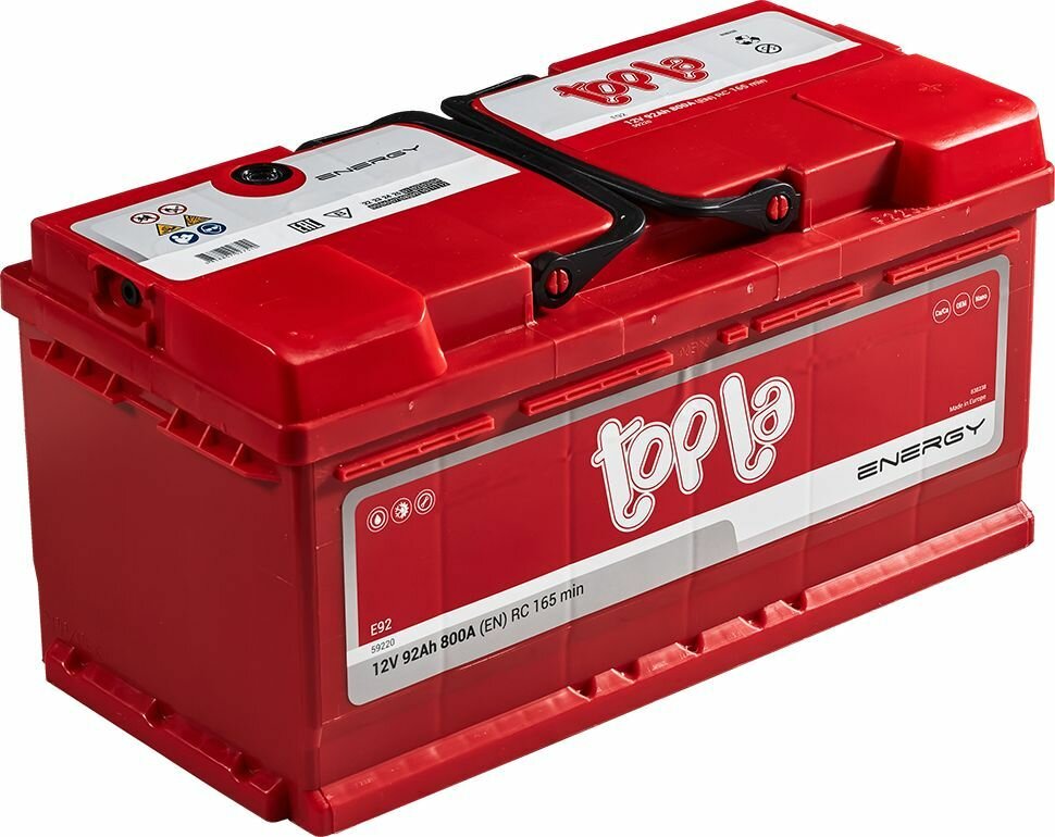 Аккумулятор Topla Energy 92 А. ч, низкий 800A (353x175x175) 108092, 59220/ Словения