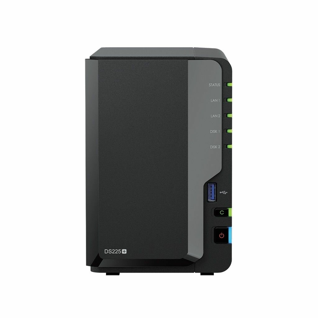 Synology Дисковый массив DS225+ СХД настольное исполнение 2BAY NO HDD repl. DS224+