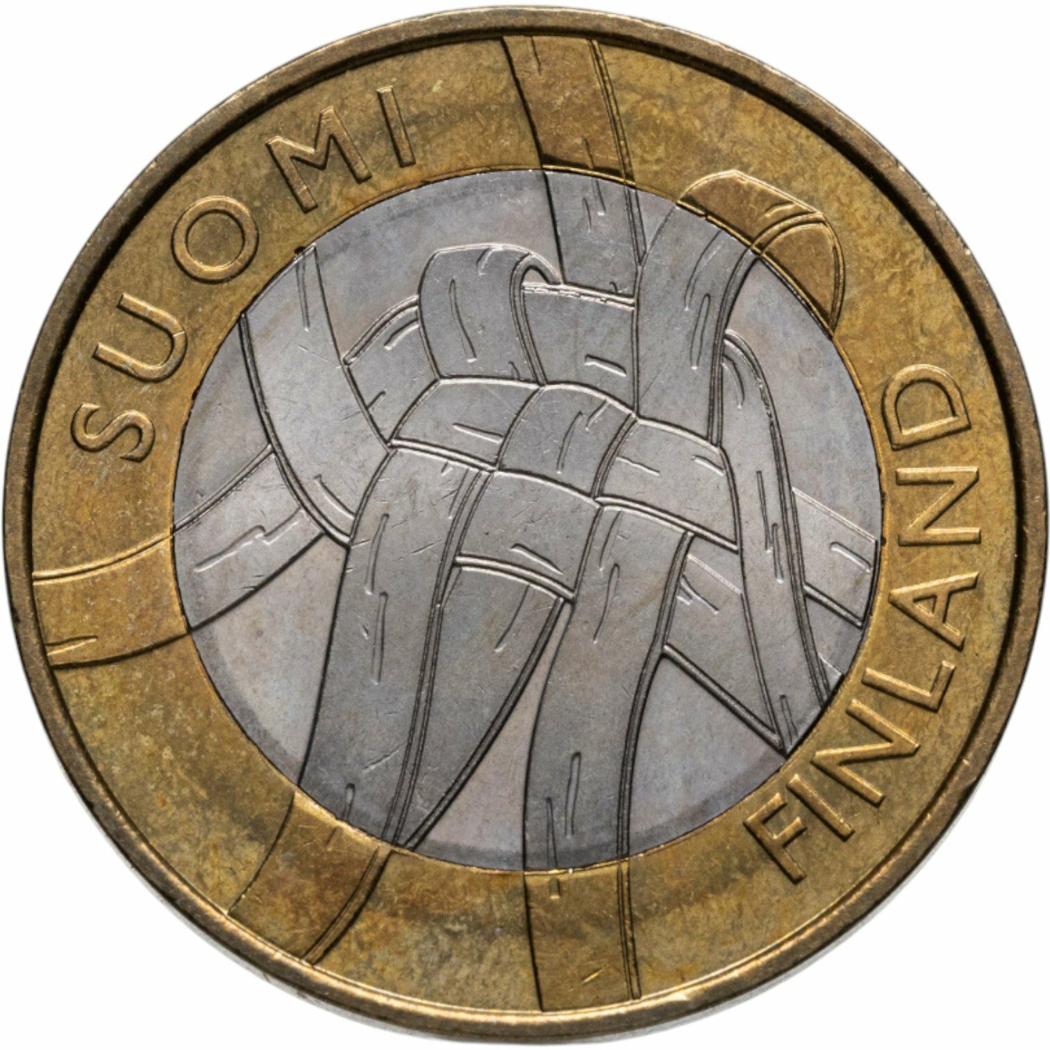 Финляндия 5 евро 2011 "Исторические регионы Финляндии - Карелия", Биметалл, в сохранности UNC