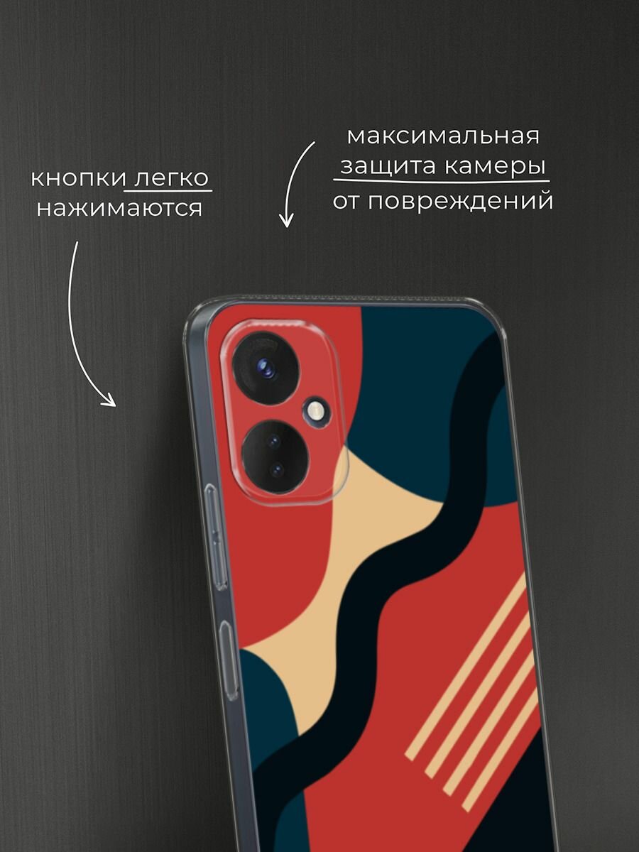 Чехол на Tecno Spark 9 Pro / Техно Спарк 9 Про с принтом Абстрактные линии — фото 1