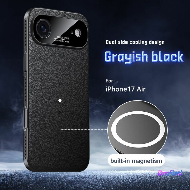 Роскошная стильная кожа чехол для Apple iPhone 17 Air (Айфон 17 Аир), магнитное притяжение