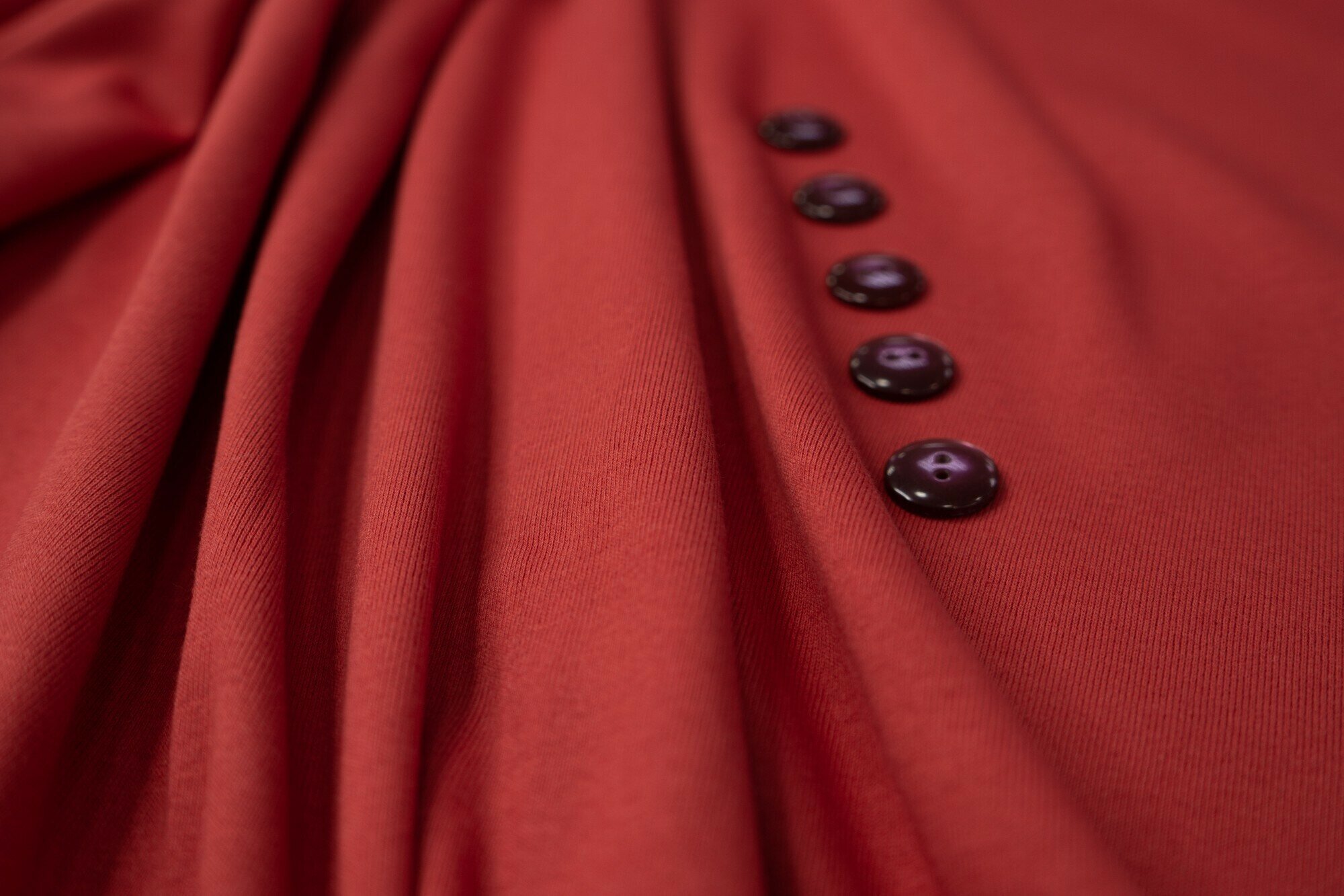 Ткань Трикотаж хлопок красный Франция 1.75м