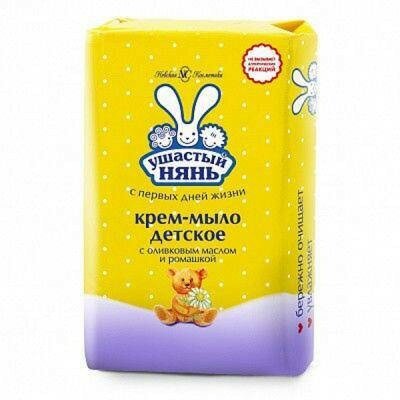 Ушастый нянь крем-мыло детское С оливковым маслом И ромашкой 90,0