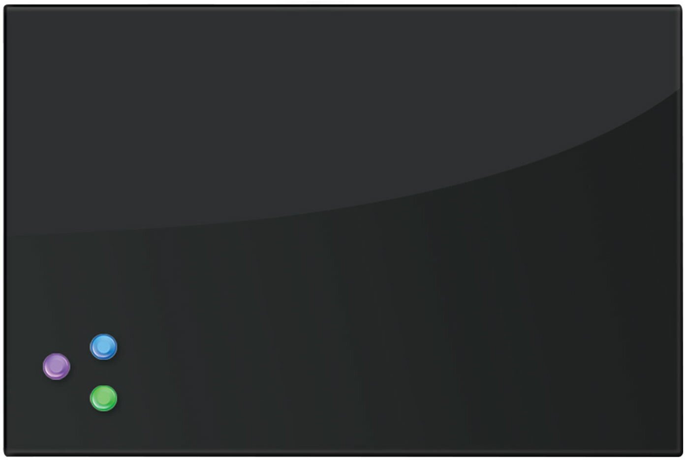 Доска магнитно-маркерная стеклянная Brauberg 40х60 см 3 магнита черная 236745