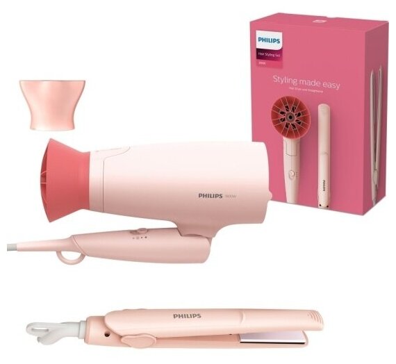 Набор для укладки волос Philips BHP398/00 (выпрямитель+фен)