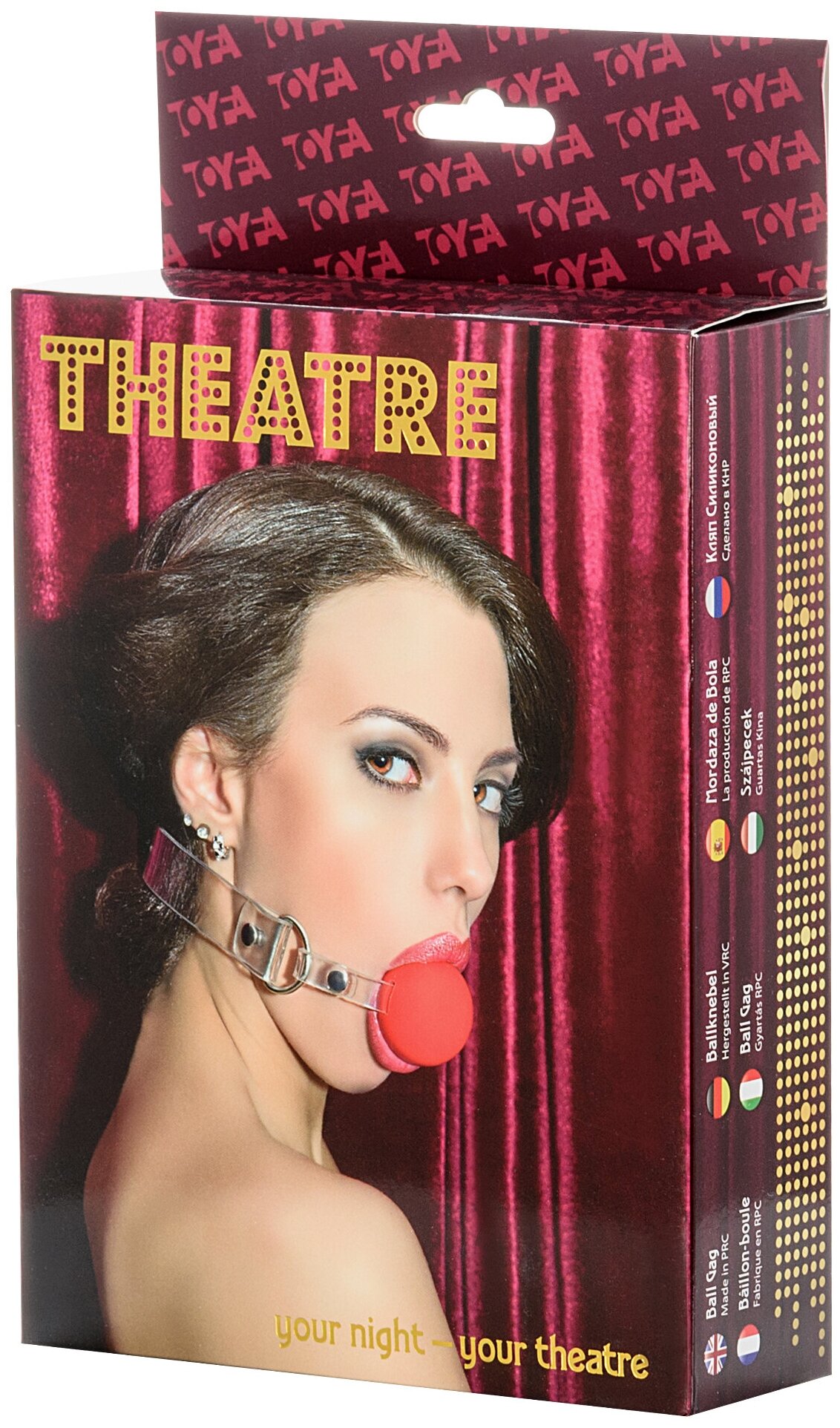 Кляп TOYFA Theatre, силикон, красный Toyfa Кляп TOYFA Theatre, силикон, красный