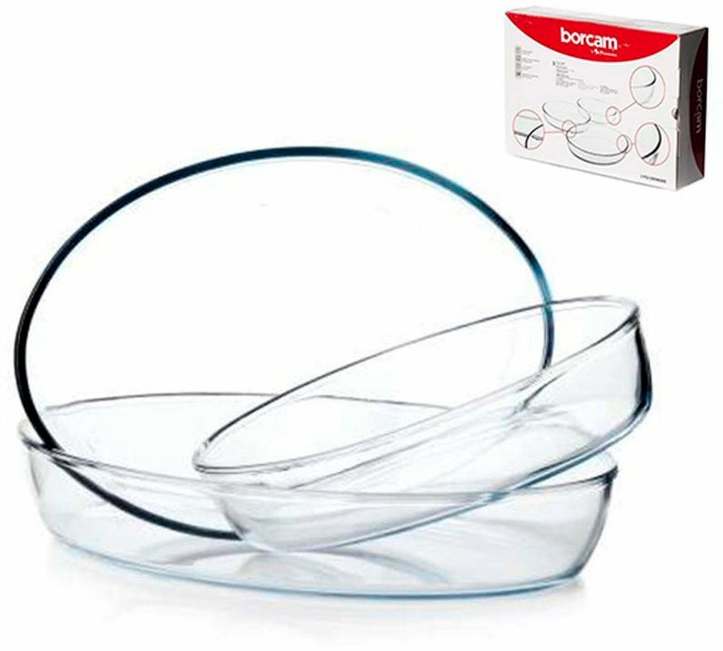 Набор 3пр (59064+59074+59084) формы овальные BORCAM/Pasabahce