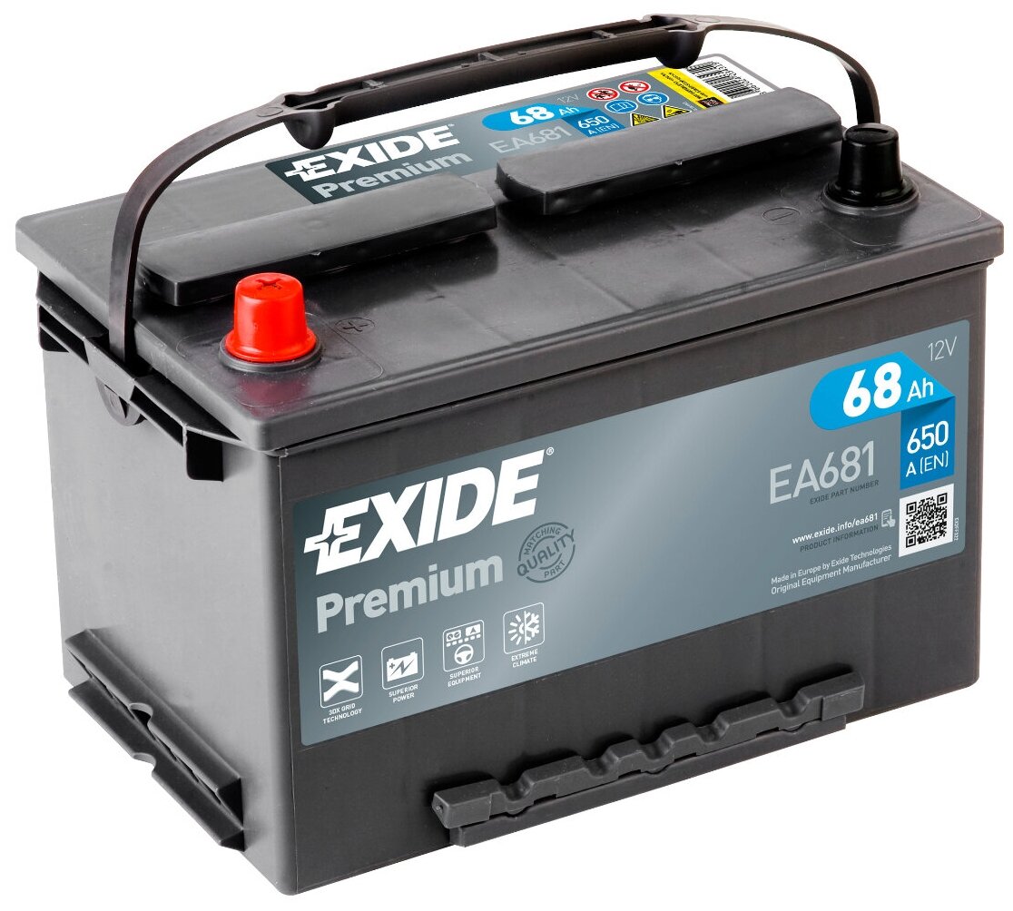 Аккумулятор EXIDE арт. EA681