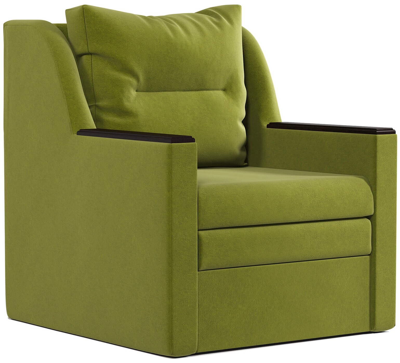 Кресло-кровать Соло раскладное с ящиком, 62х190 см, велюр Дрим эппл