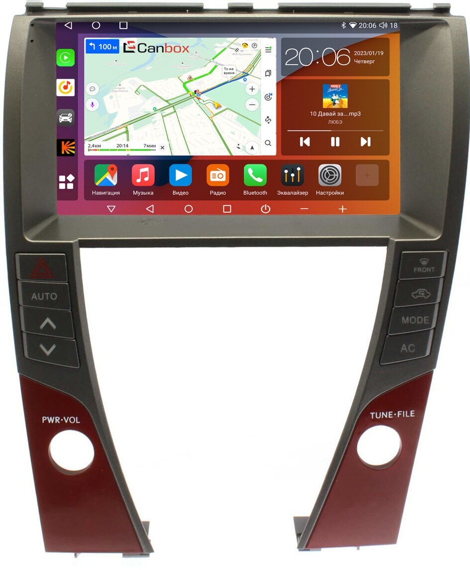 Штатная магнитола Lexus ES 5 2006-2012 (Тип A, авто без монитора) Canbox H-Line 2K 4184-9-4087 Android 10 (4G-SIM, 6/128, DSP, QLed)