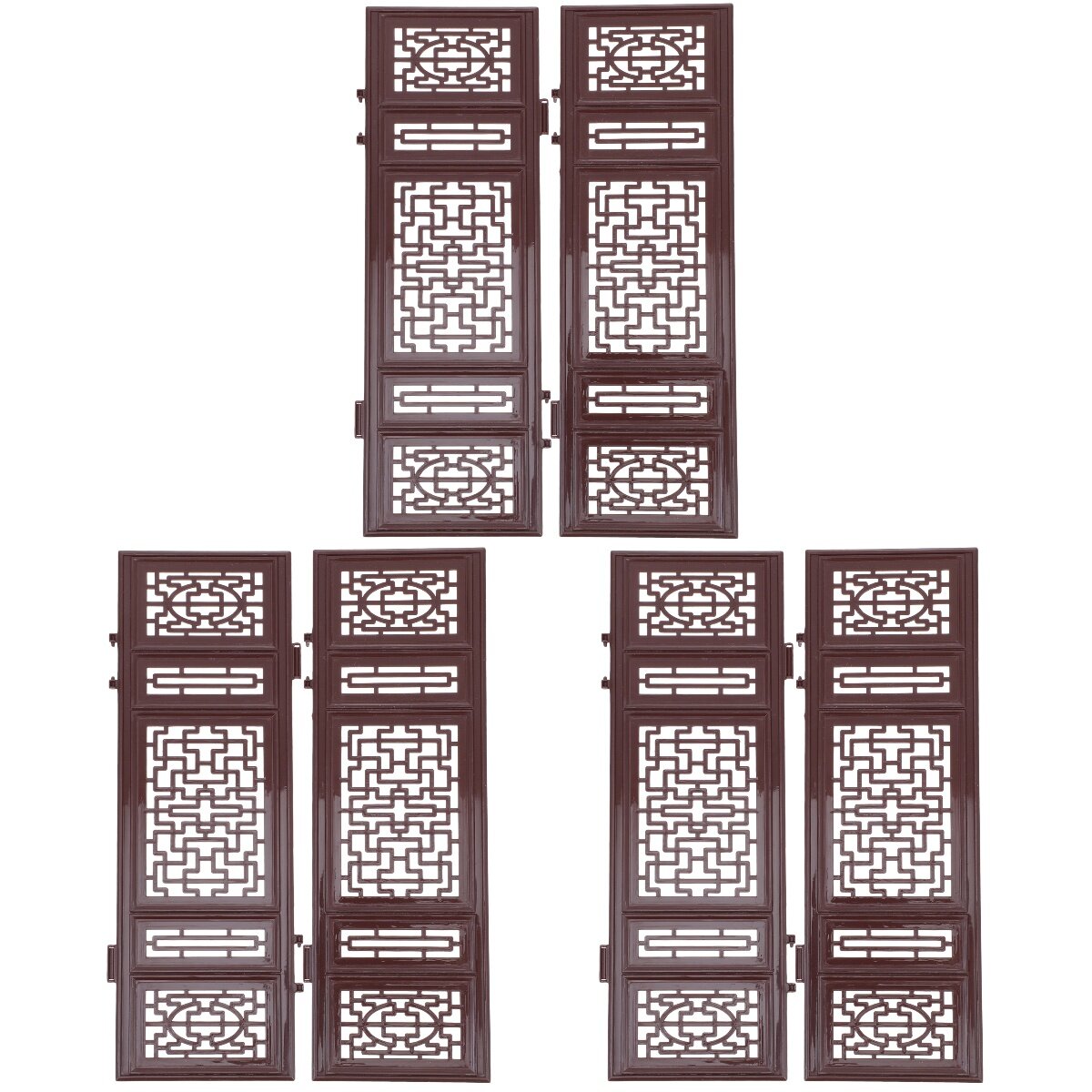Миниатюрная китайская ширма из премиум пластика для декора дома 28x19.5 см, набор из 3 штук