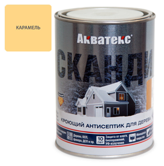 Антисептик для древесины Акватекс Сканди карамель 0.75л