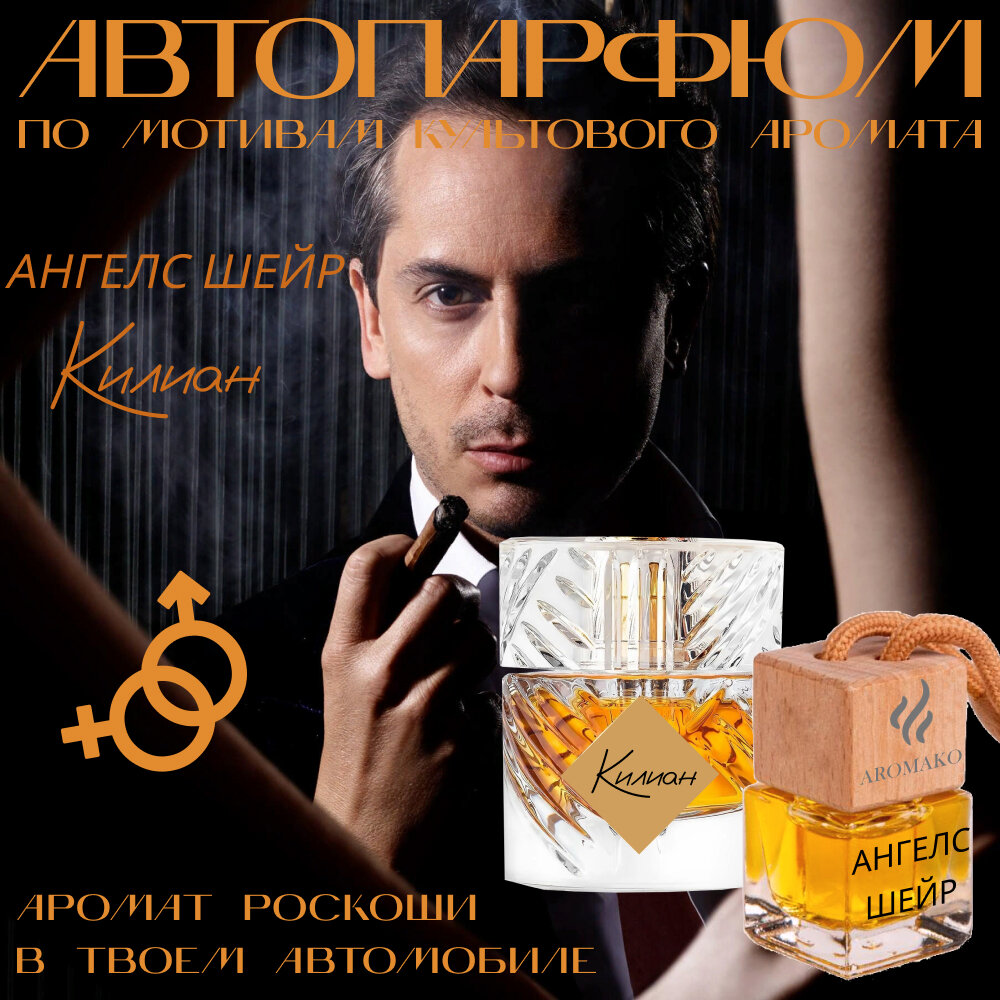 Автопарфюм ТОП миниатюра Angels Share Киллиан, ароматизатор в авто AROMAKO