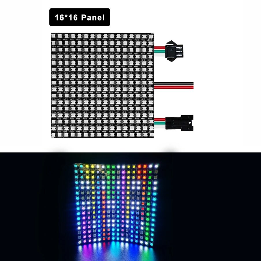 FUNZENXIN WS2812B RGB гибкая светодиодная панель 16x16 WS2812 Panel