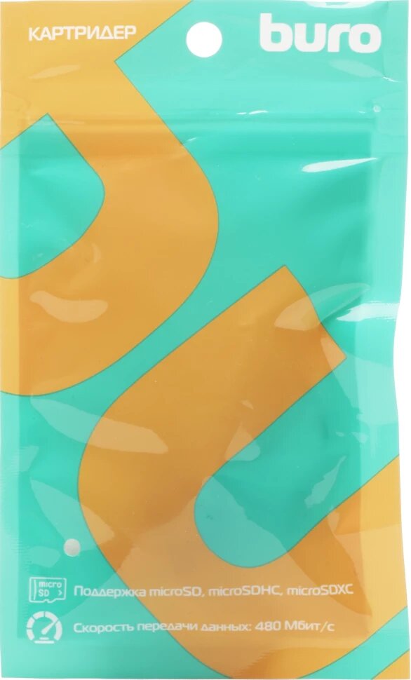 Устройство чтения карт памяти USB2.0 Buro BU-CR-201 черный