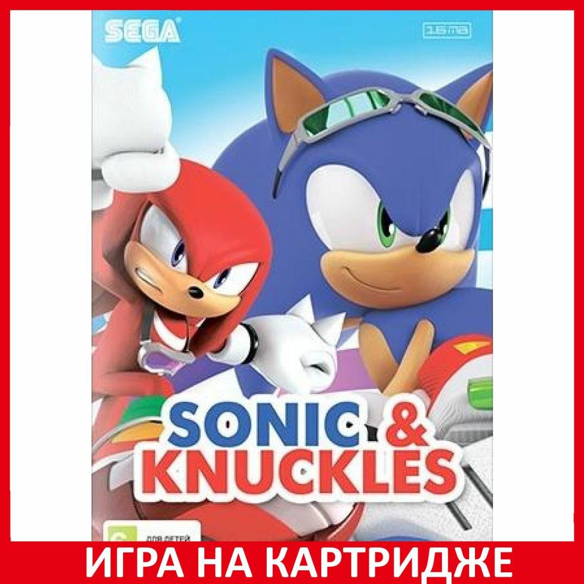 Игра Sonic and Knuckles (Соник 4) Русская Версия 16 bit Картридж для Sega