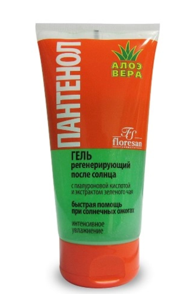 Гель регенерирующий после солнца Floresan Пантенол Алоэ Вера, 150 мл