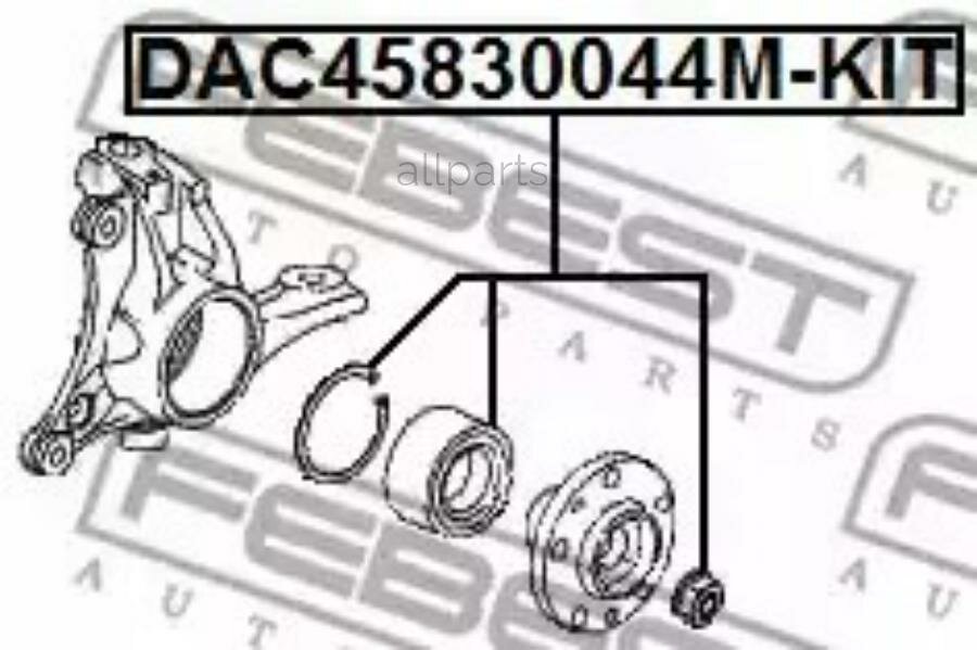 FEBEST DAC45830044MKIT к-кт подшипника ступицы пер!\ Peugeot 3008 4WD/308/407/508/508 4WD/508 Break 04>