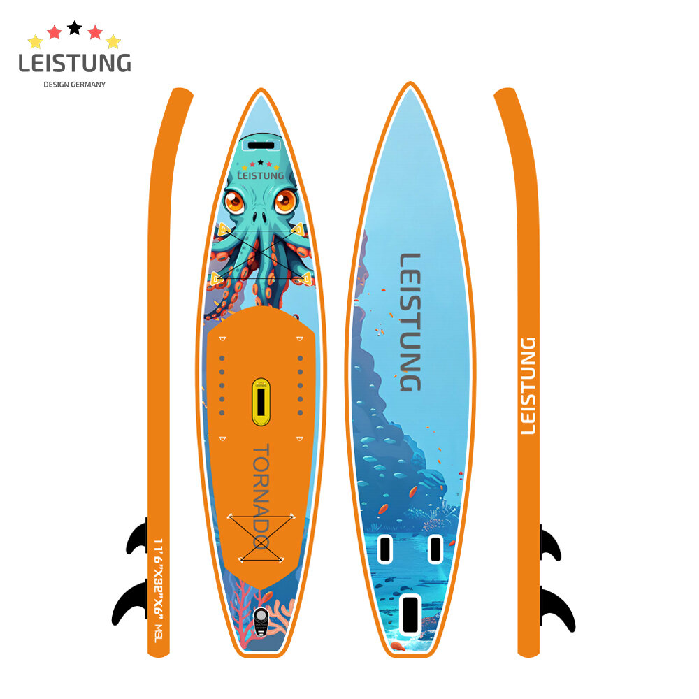 Сап борд надувной двухслойный для плаванья LEISTUNG TORNADO 11.6 / Доска SUP board / Сапборд