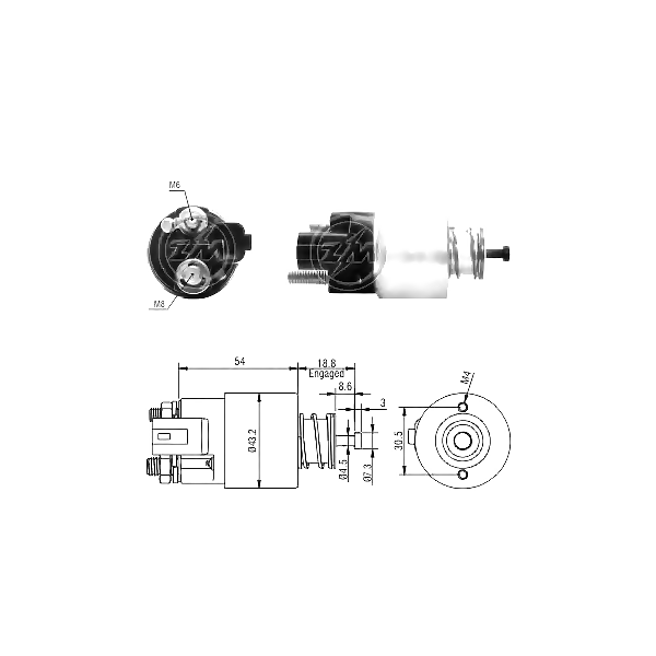 ERA zm391 (1195239 / 227279 / 361002B100) zm391 реле втягивающее ceed 06-12