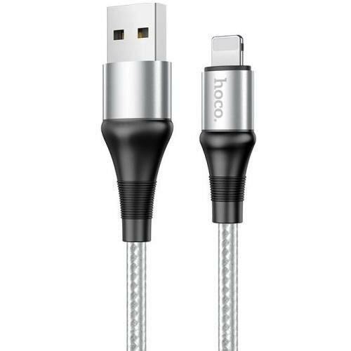 Кабель USB-Am Lightning Hoco X50 2.4A Grey - 1м серый