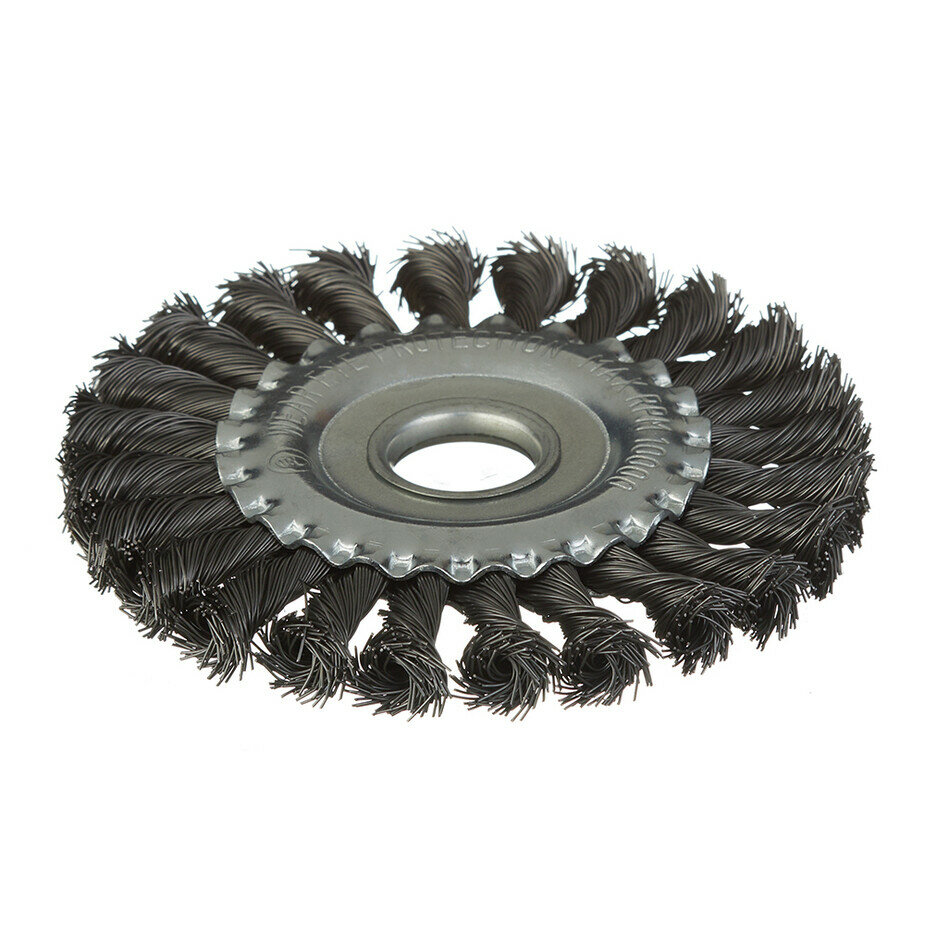 Корщетка для УШМ и УПМ витая жесткая радиальная d125х22 мм сталь