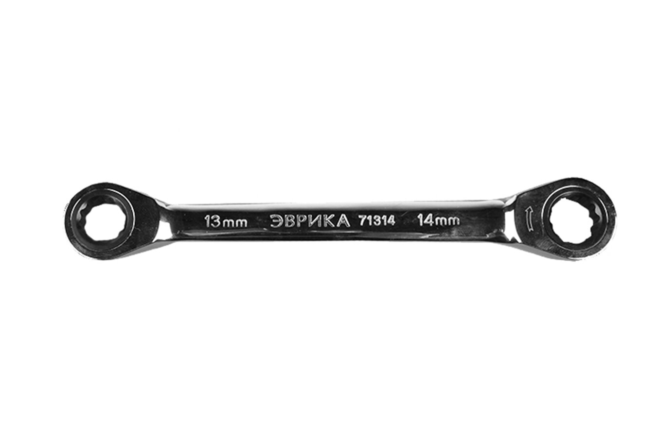 Ключ гаечный накидной с трещоткой 13х14мм эврика