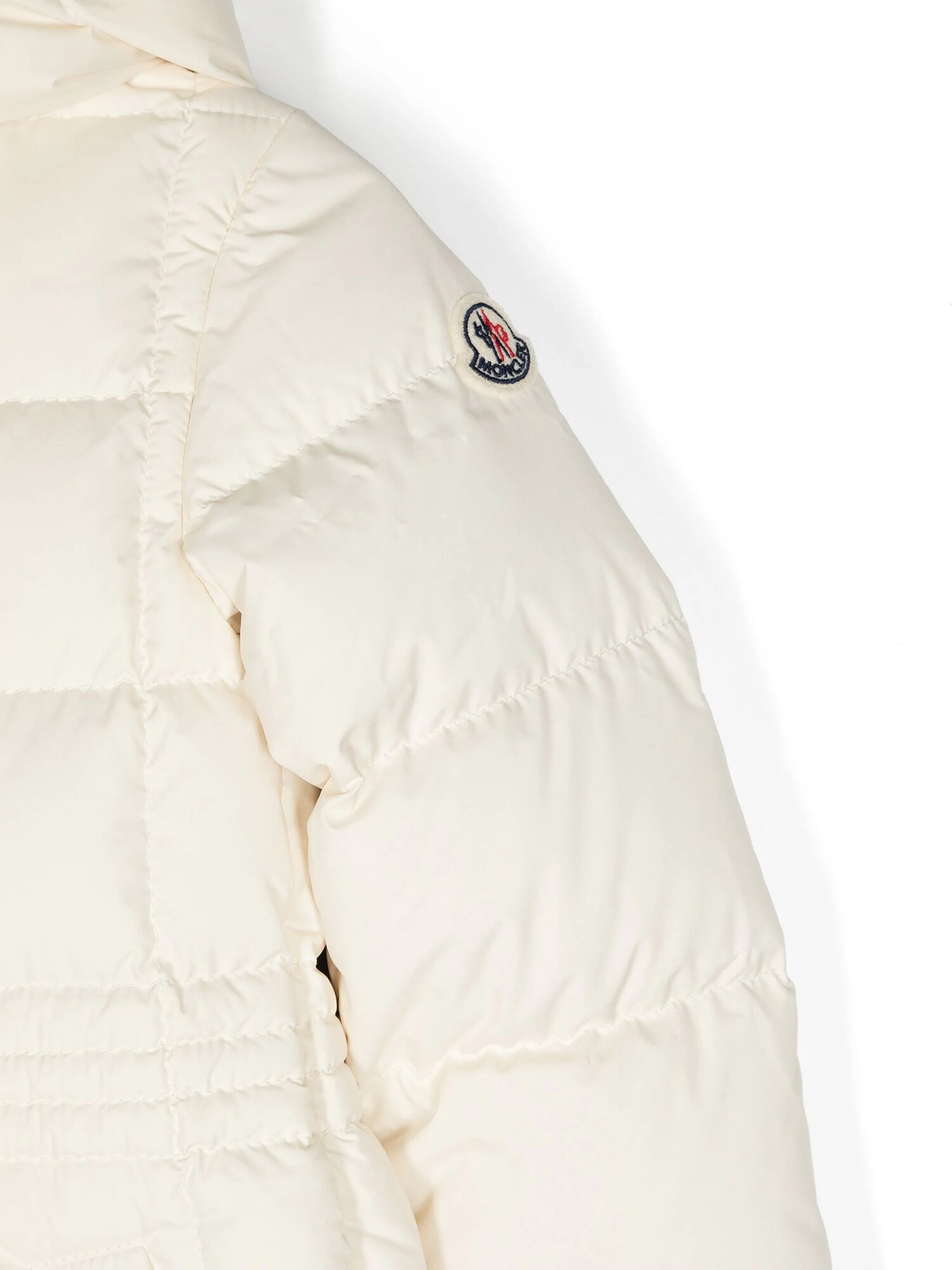 Куртка Moncler Arina, размер 8 лет, бежевый/белый — фото 1