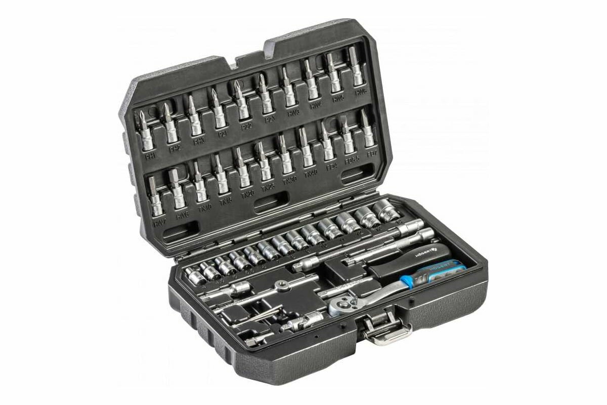 HOEGERT TECHNIK 46 предметов набор инструментов 1/4-дюймовый привод черный HT1R216 46шт