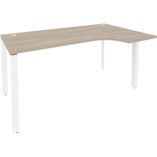 Стол эргономичный правый Riva CHAIR на П-образном м/к O. MP-SA-1 (R) Дуб аттик/Белый металл 1580*980*750 Onix