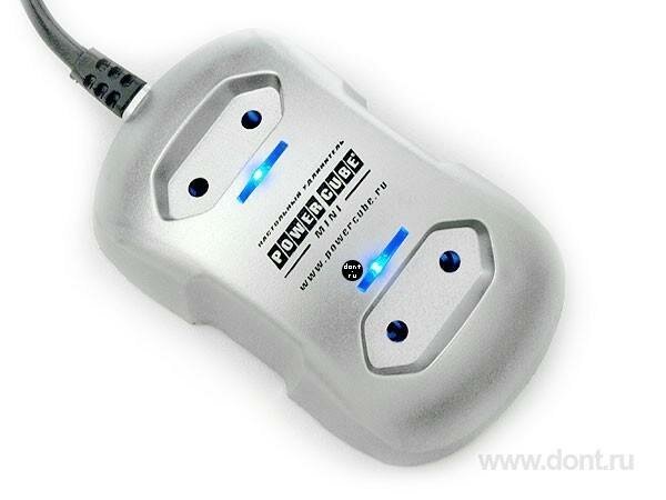 Сетевой фильтр PowerCube PCM-2S (2 розетки, серебристый, 1.8м) настольный удлинитель