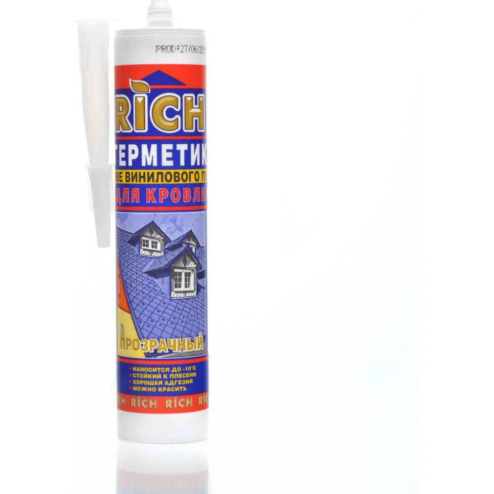 Герметик прозрачный кровельный каучуковый RICH 113952